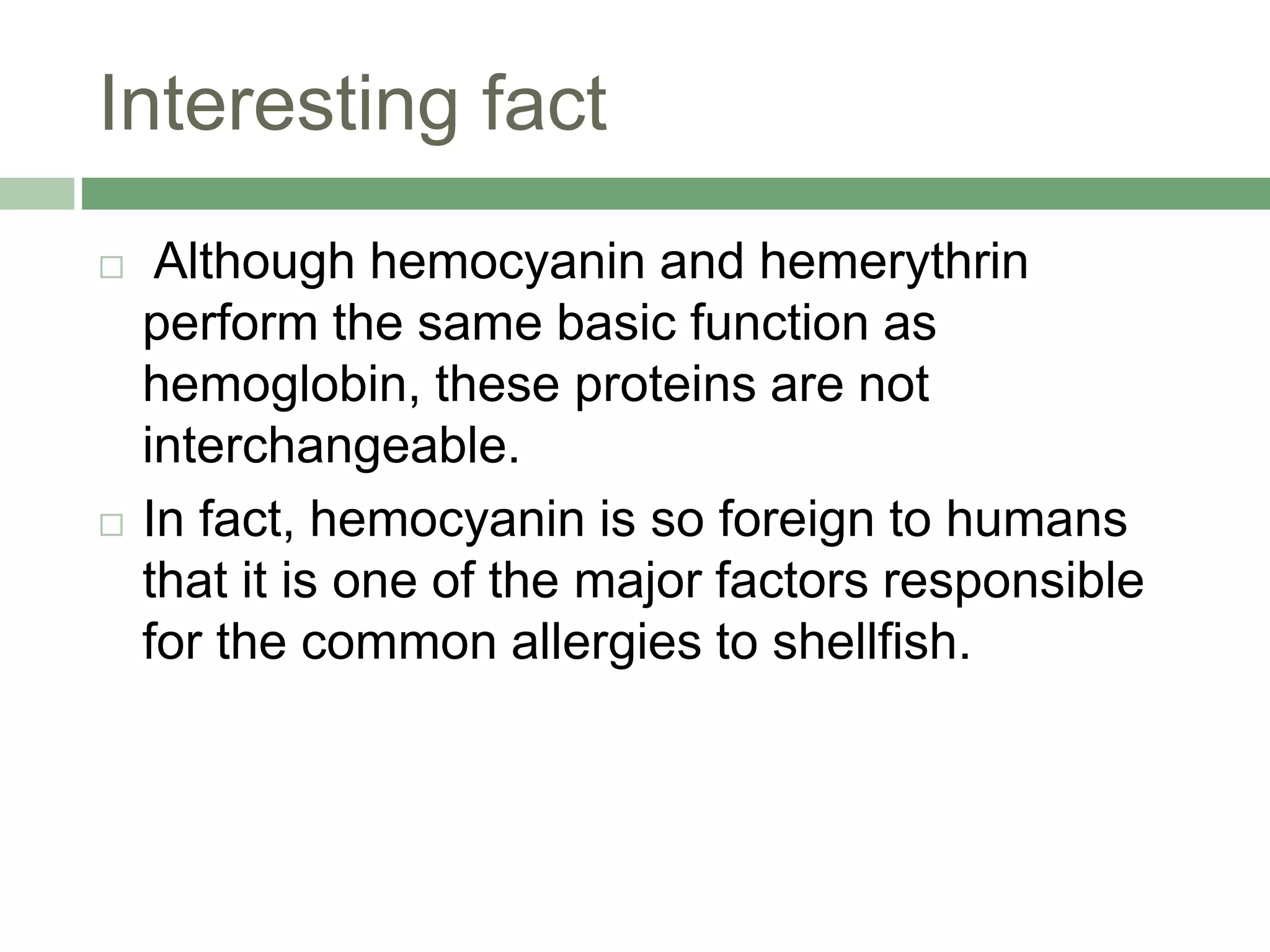 Hemocyanin and Hemerythrin | PPTX