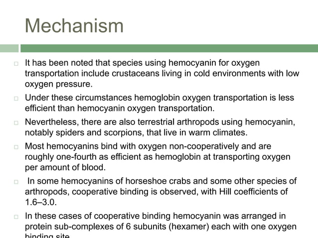 Hemocyanin and Hemerythrin | PPTX | Blood Disorders | Diseases and ...