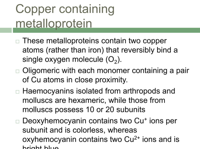 Hemocyanin and Hemerythrin | PPTX | Blood Disorders | Diseases and ...