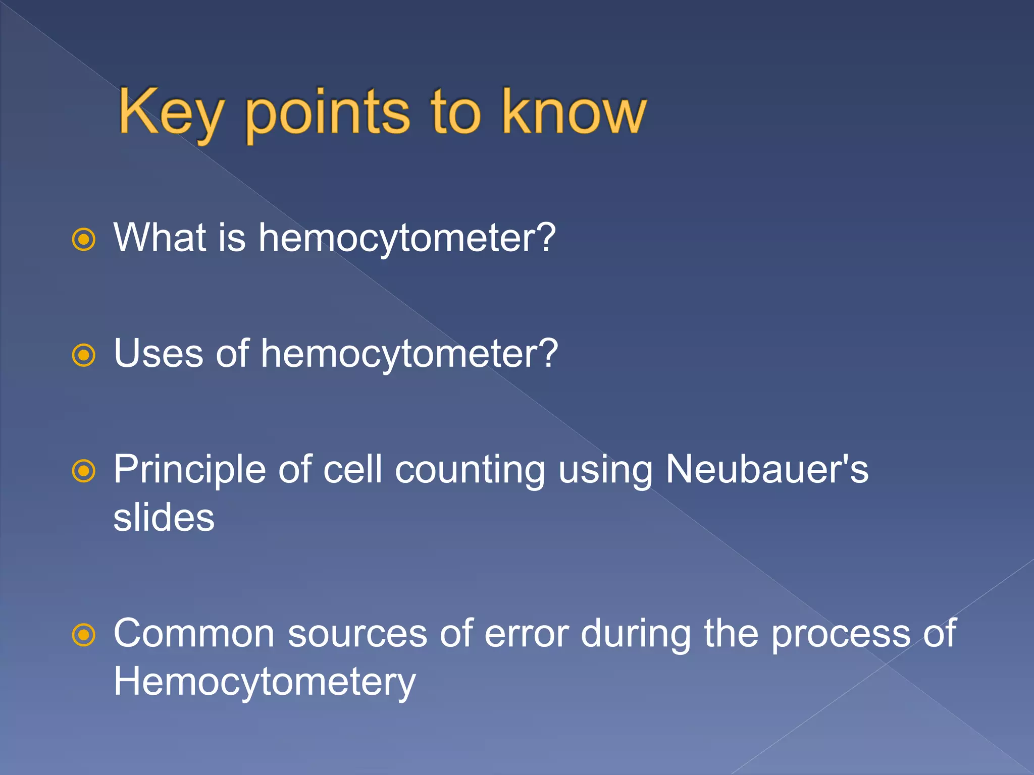 Hemocytometer | PPTX