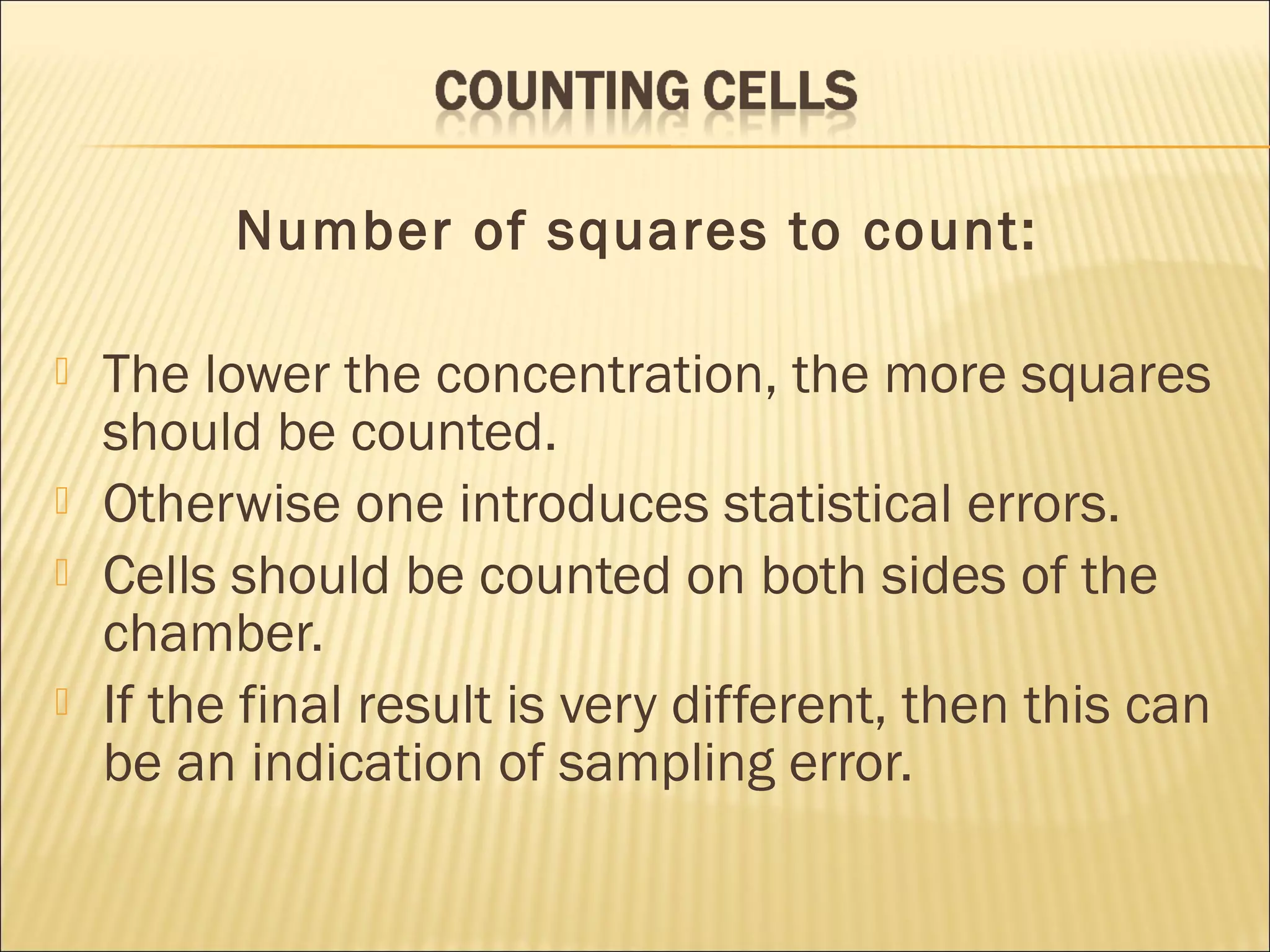Hemocytometer manual cell counting (1) | PPT