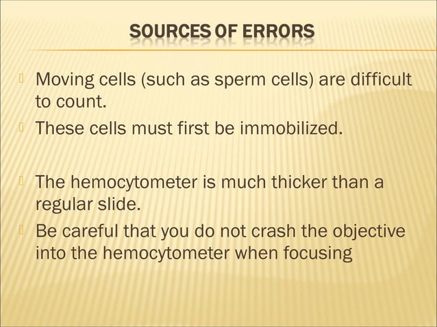 Hemocytometer manual cell counting (1) | PPT