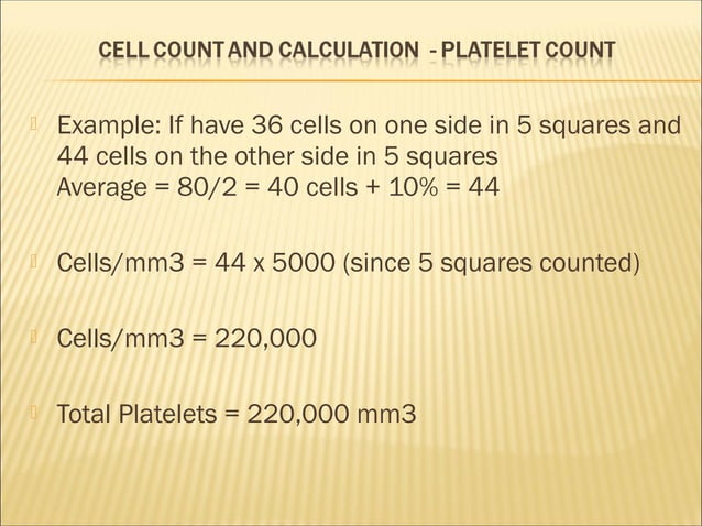Hemocytometer manual cell counting (1) | PPT
