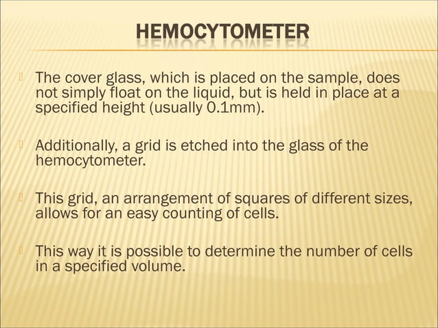 Hemocytometer manual cell counting (1) | PPT