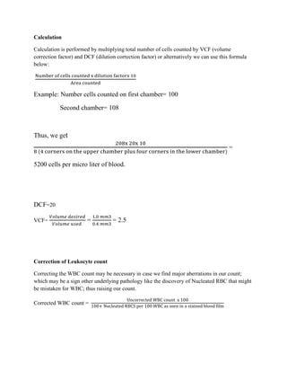 Hemocytometry | PDF