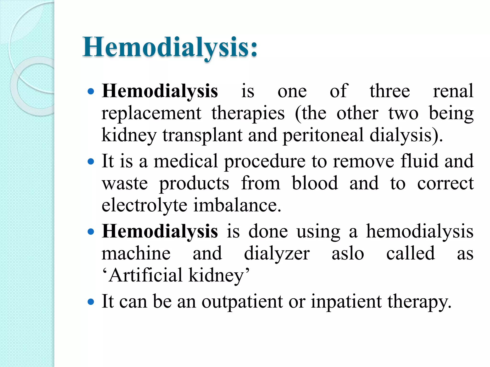 Hemodialysis | PPTX