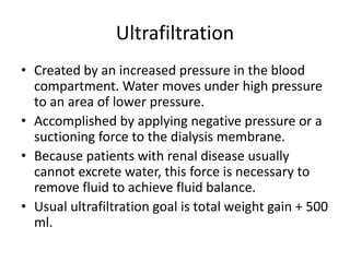 Hemodialysis: management of chronic kidney disease | PPTX