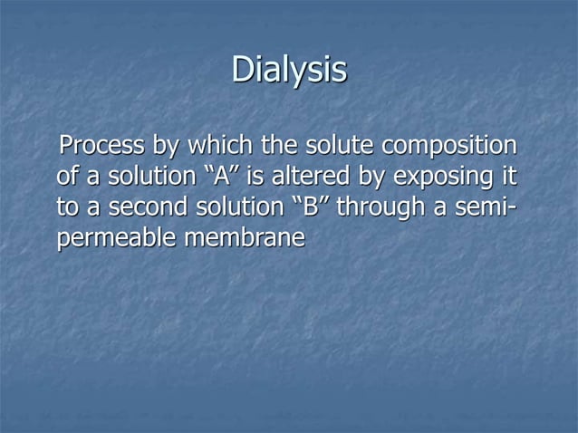 Hemodialysis.ppt | Blood Disorders | Diseases and Conditions