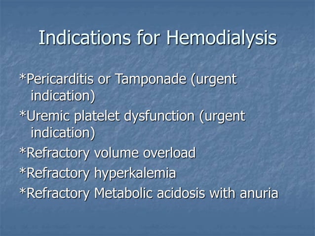 Hemodialysis.ppt | Blood Disorders | Diseases and Conditions