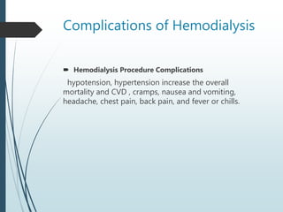 Hemodialysis complications | PPTX