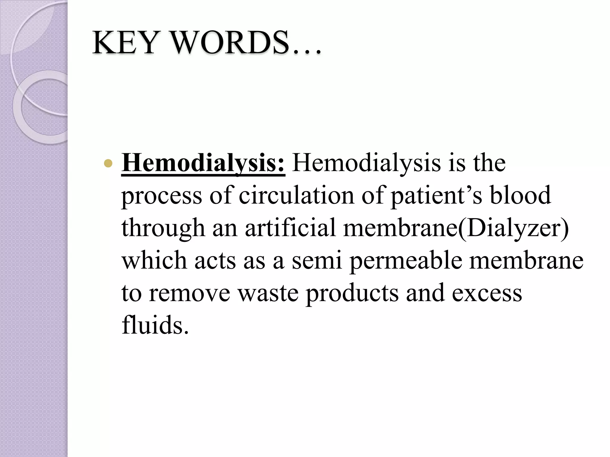 Hemodialysis paper presentation | PPTX