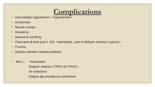 Hemodialysis seminar power point presentation | PPTX