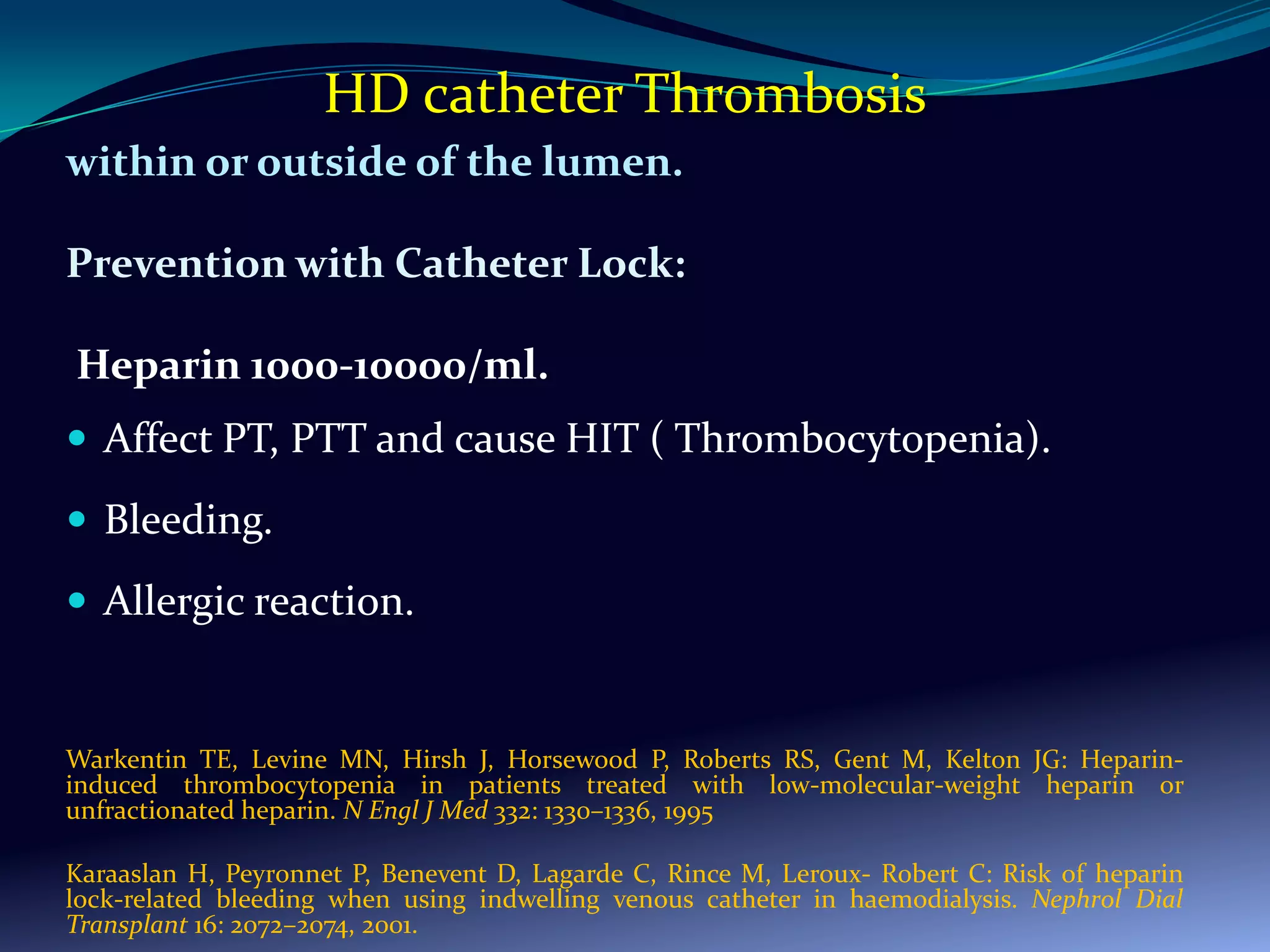Hemodialysis vascular catheters review | PPTX