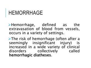 Hemodynamic Disorders in detail with there mechanisms | PPTX