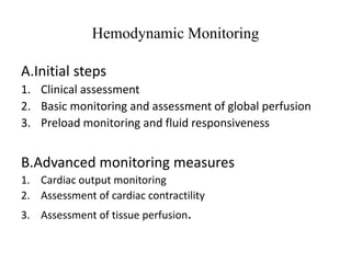 Hemodynamic monitoring | PPTX