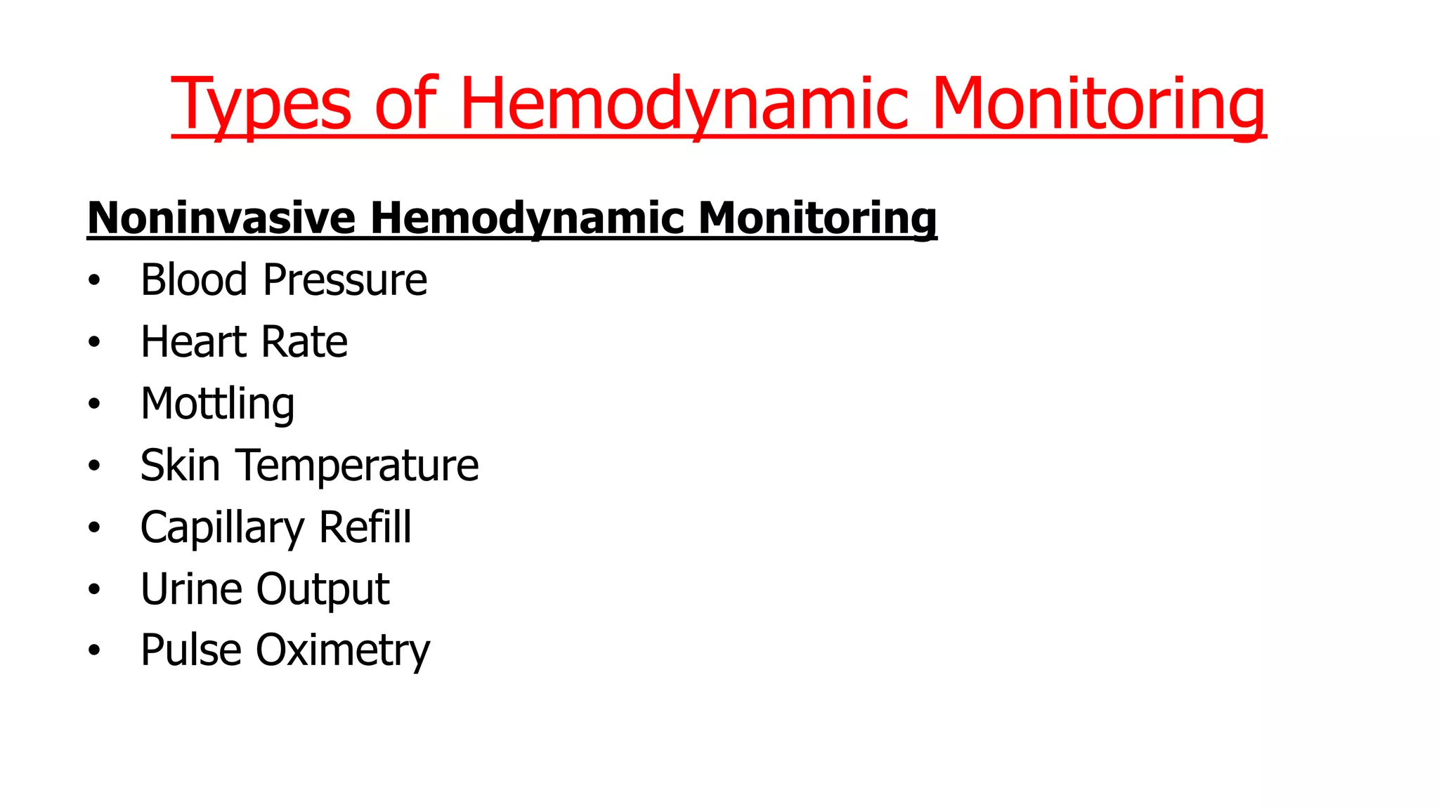 Hemodynamic monitoring | PPTX