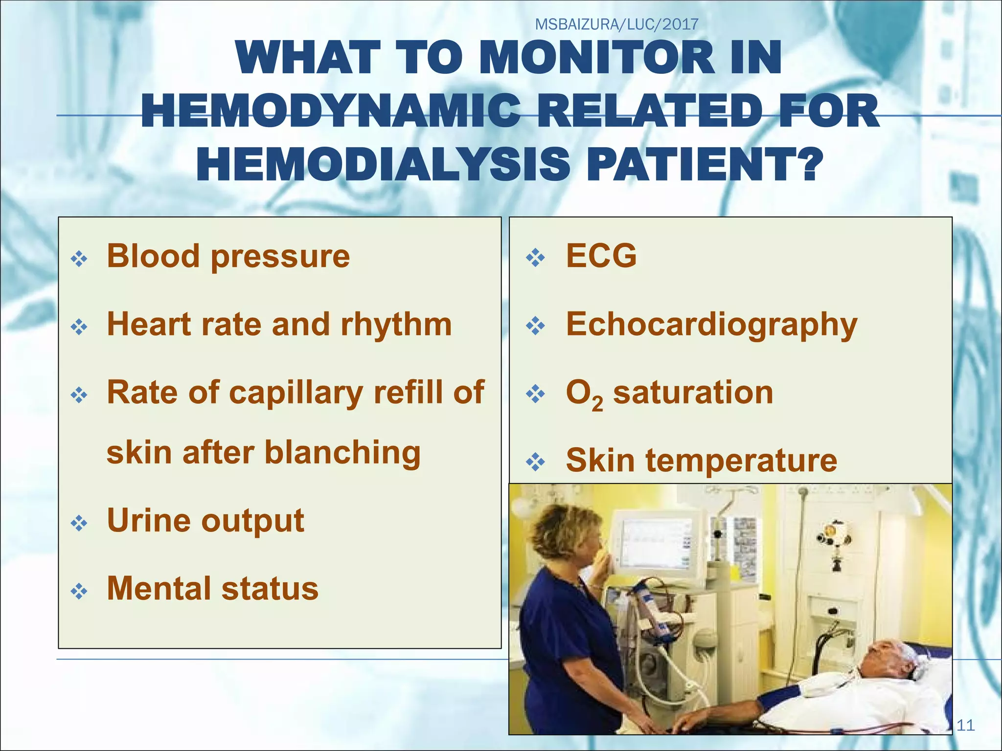 Hemodynamic monitoring for hemodialysis pt | PDF
