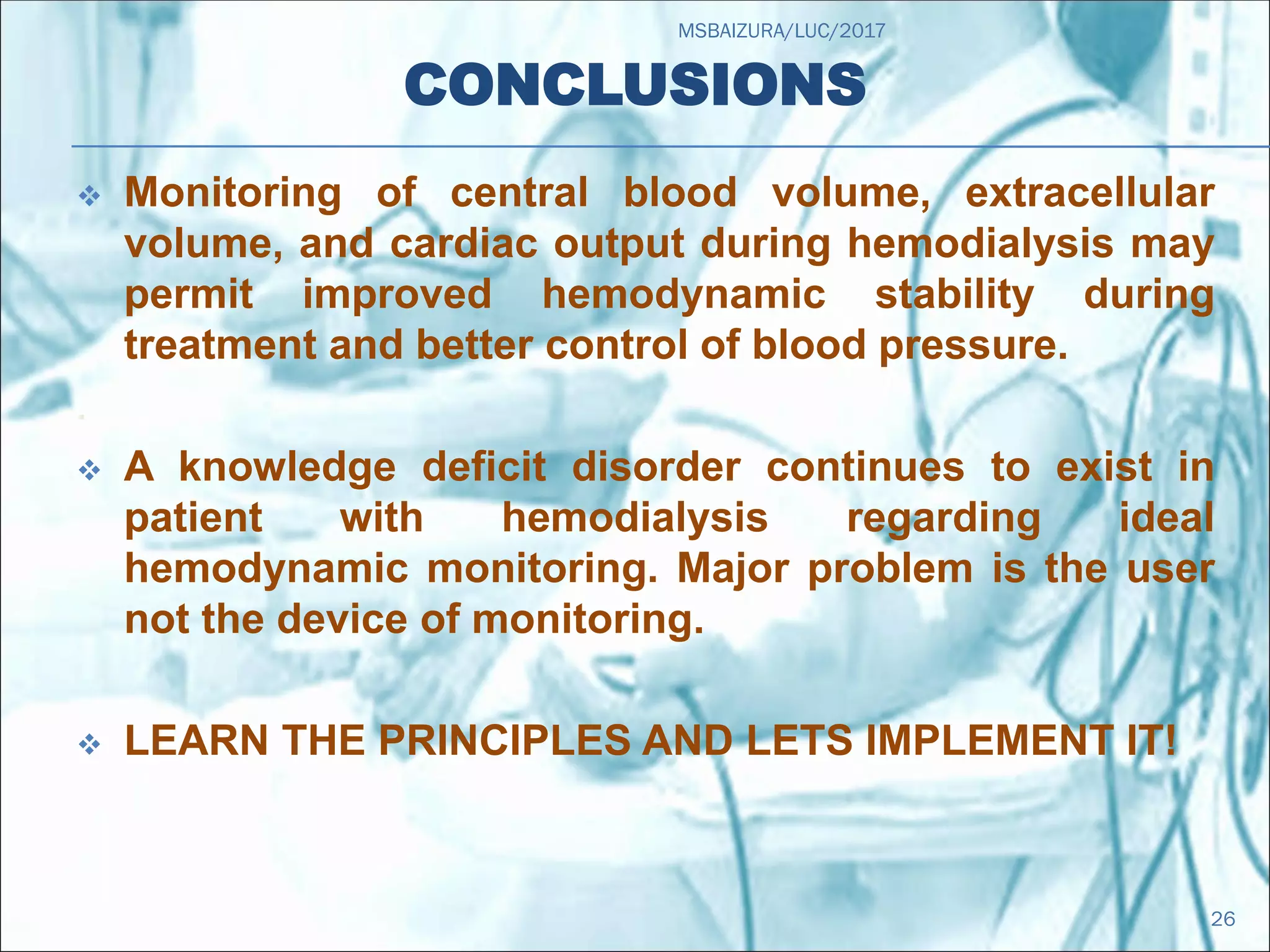 Hemodynamic monitoring for hemodialysis pt | PDF