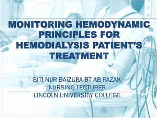 Hemodynamic monitoring for hemodialysis pt | PDF