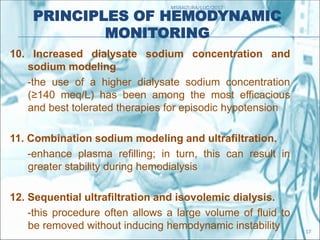Hemodynamic monitoring for hemodialysis pt | PDF