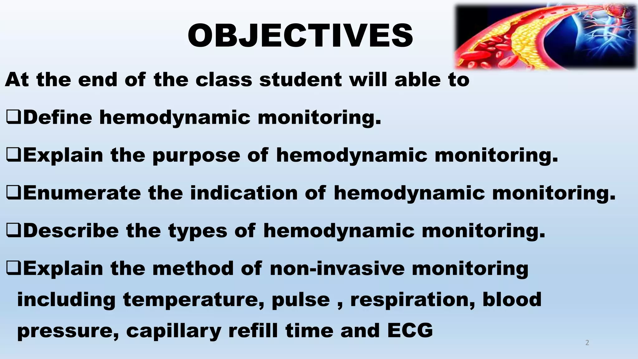 Hemodynamic monitoring non invasive | PPTX
