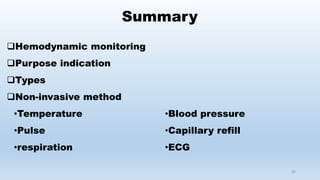 Hemodynamic monitoring non invasive | PPTX
