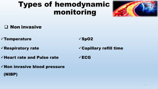 Hemodynamic monitoring non invasive | PPTX