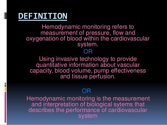Hemodynamic Monitoring Ppt Powerpoint