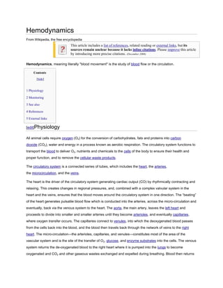 Hemodynamics | DOCX