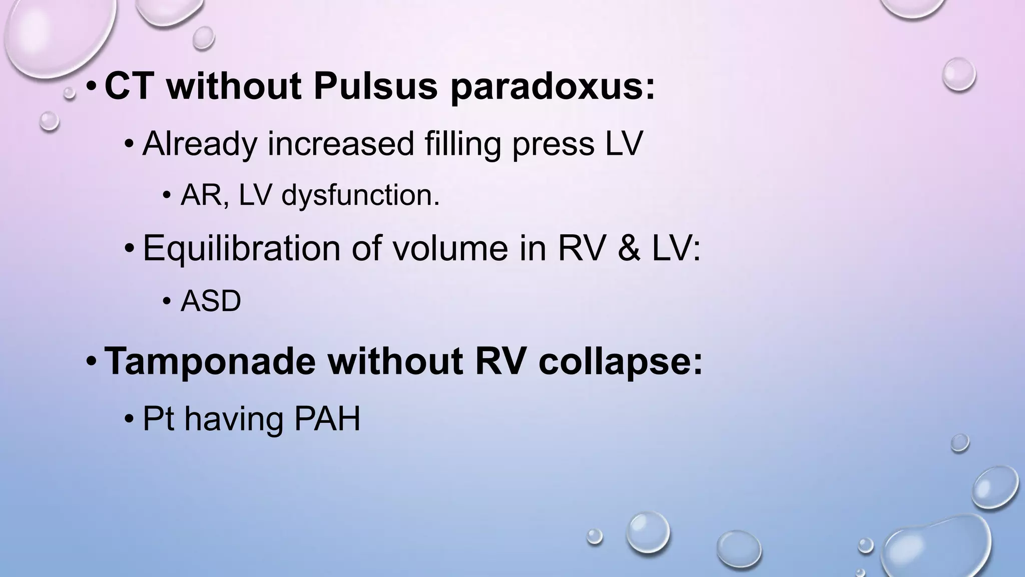 Hemodynamics of cardiac tamponade, constrictive pericarditis ...