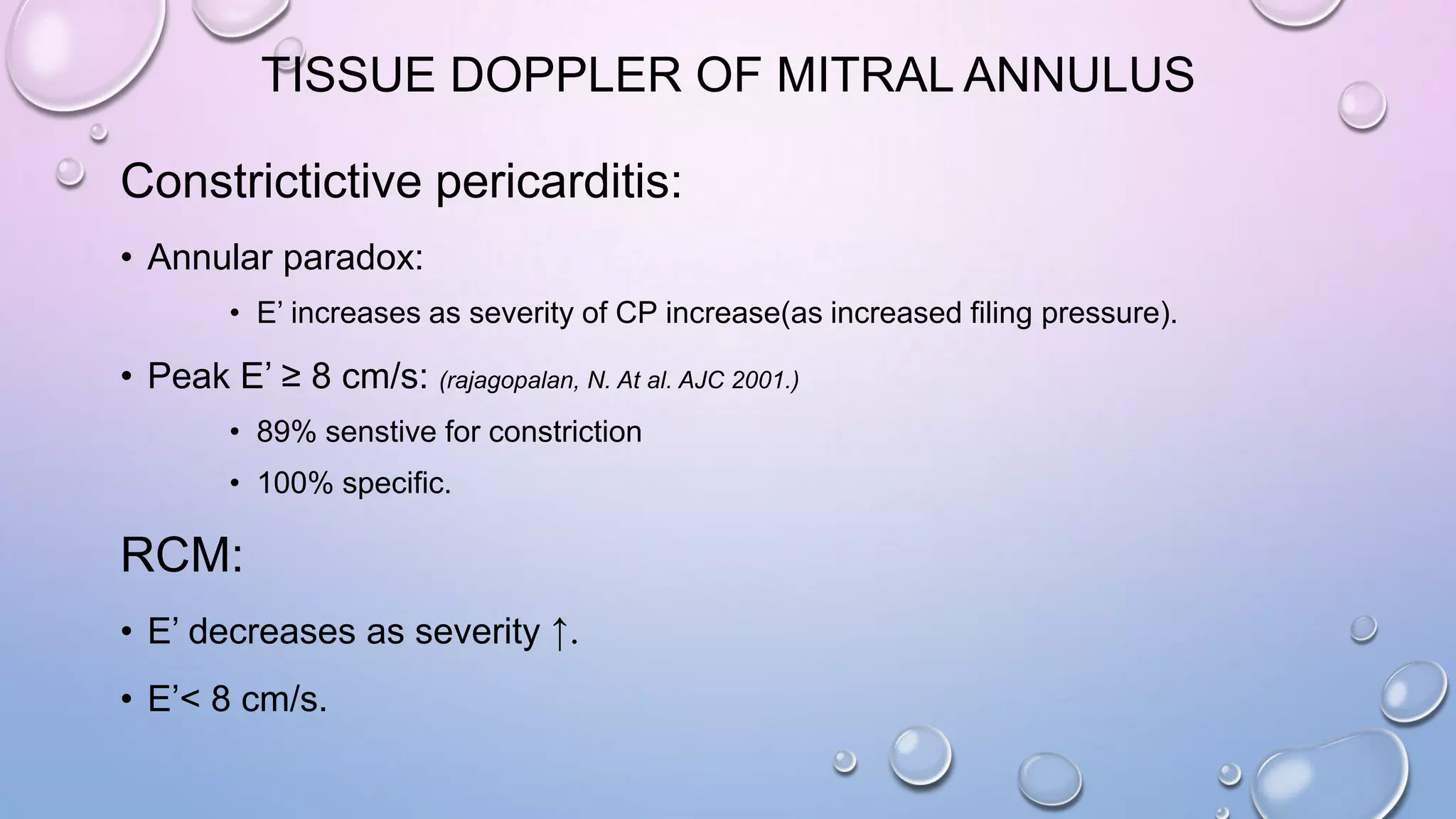 Hemodynamics of cardiac tamponade, constrictive pericarditis ...