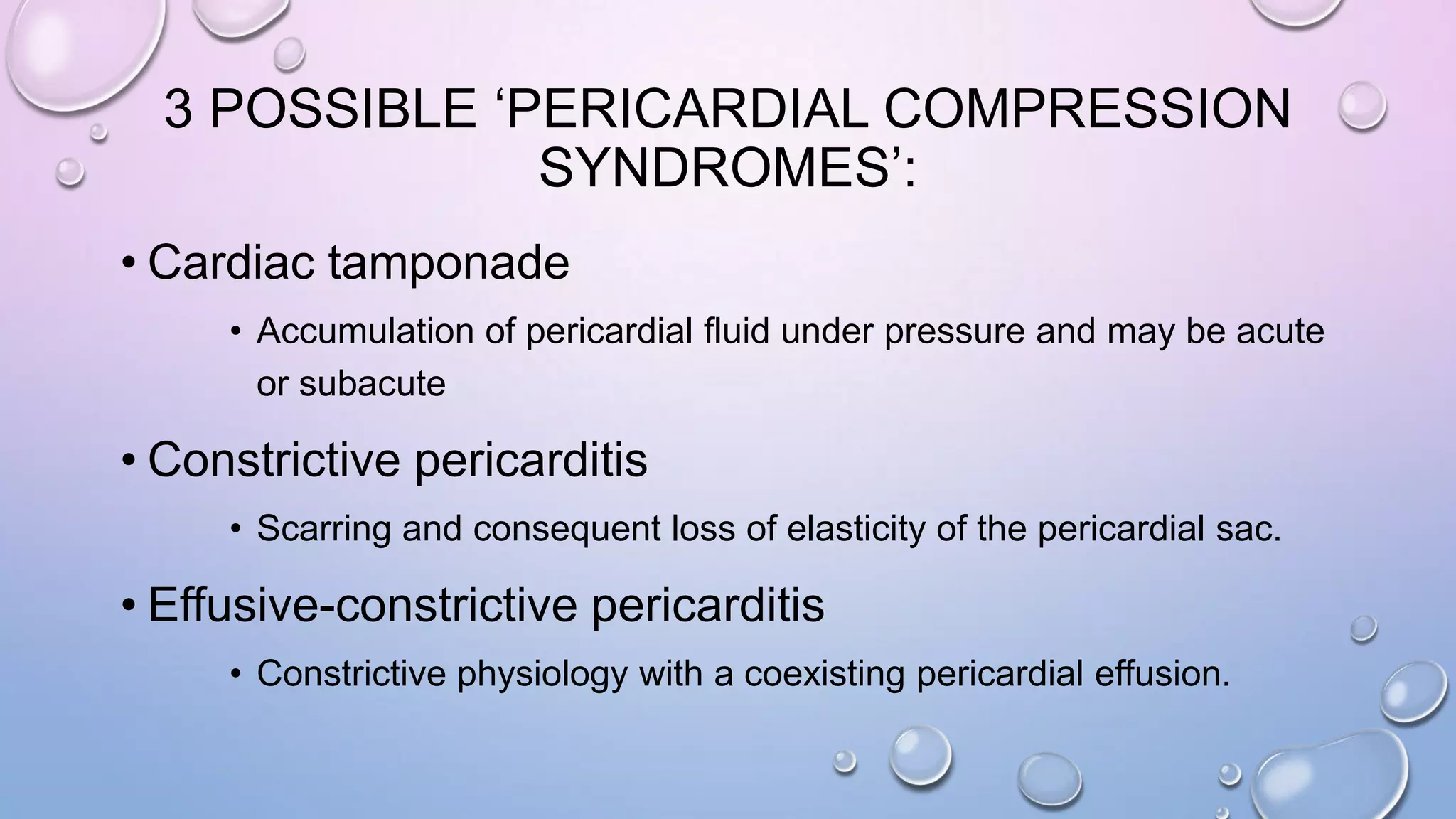 Hemodynamics of cardiac tamponade, constrictive pericarditis ...