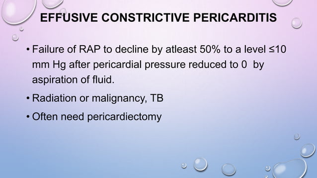 Hemodynamics of cardiac tamponade, constrictive pericarditis ...