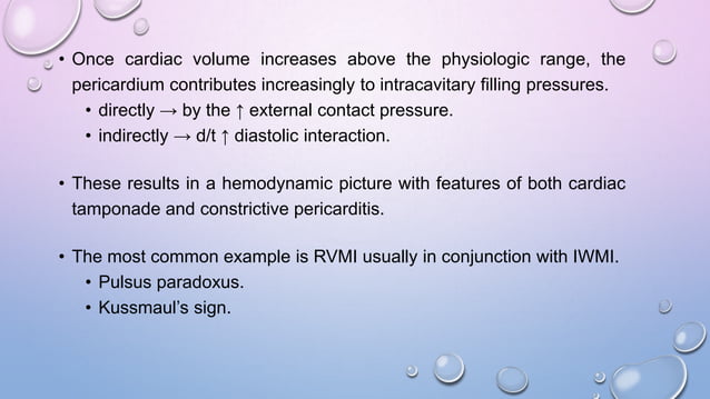 Hemodynamics of cardiac tamponade, constrictive pericarditis ...