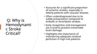 Neurology Hemodynamic stroke brain stroke | PPTX