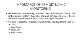 HEMODYNMAMICS MONITORING IN CRITICAL CARE NURSING | PPTX