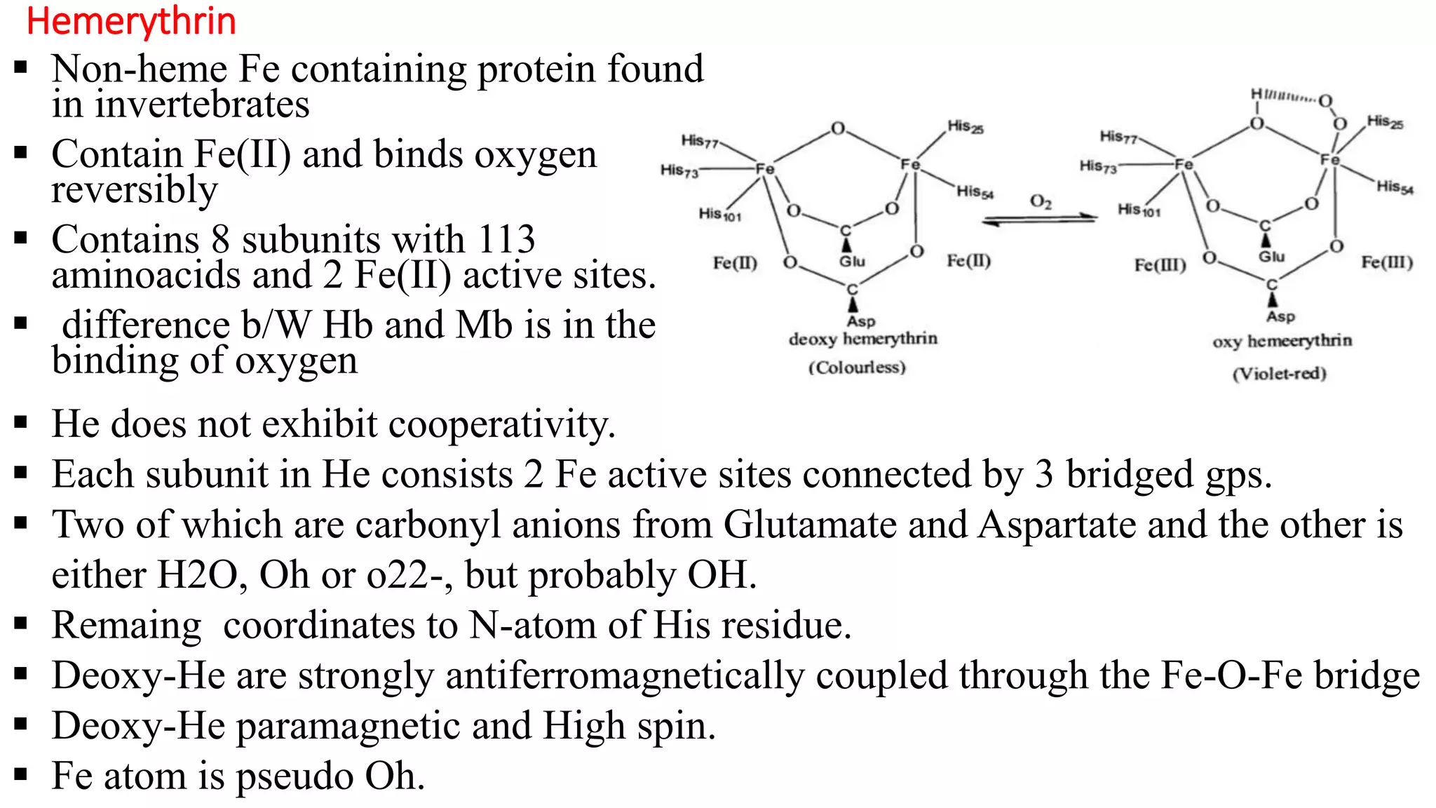 Hemoerythrine and Hemocyanin.pptx