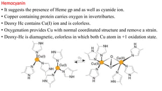Hemoerythrine and Hemocyanin.pptx