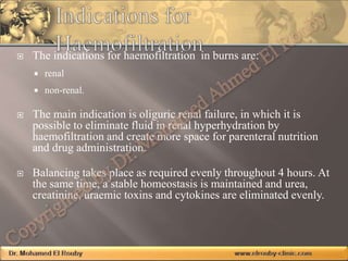 Hemofilteration uses in burn | PPT