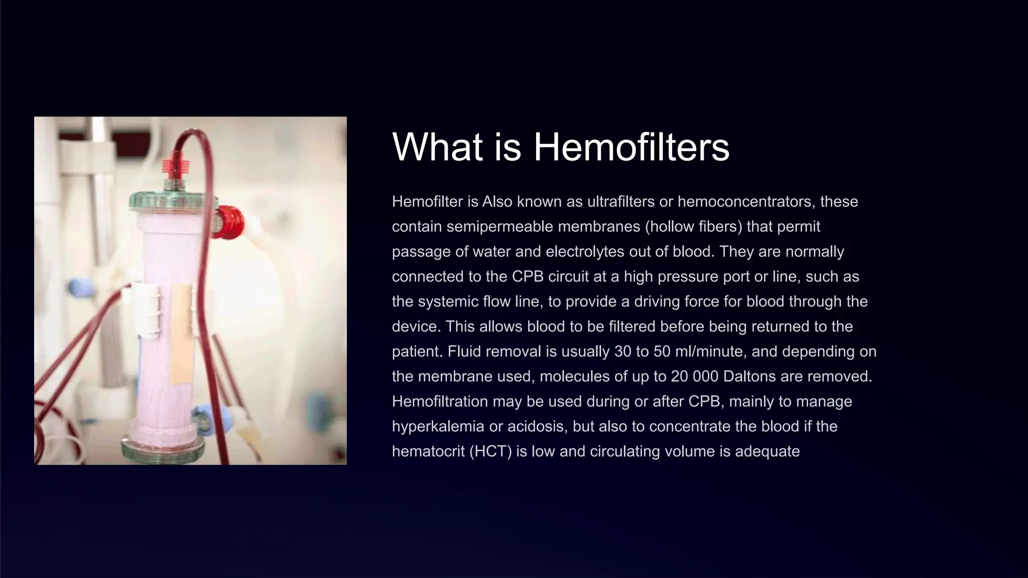 HEMOFILTERS.pptx hemofiltration in detail | PPTX