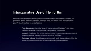 HEMOFILTERS.pptx hemofiltration in detail | PPTX
