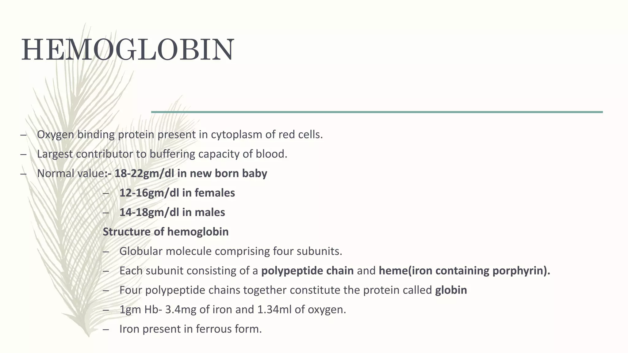 Hemoglobin | PPT