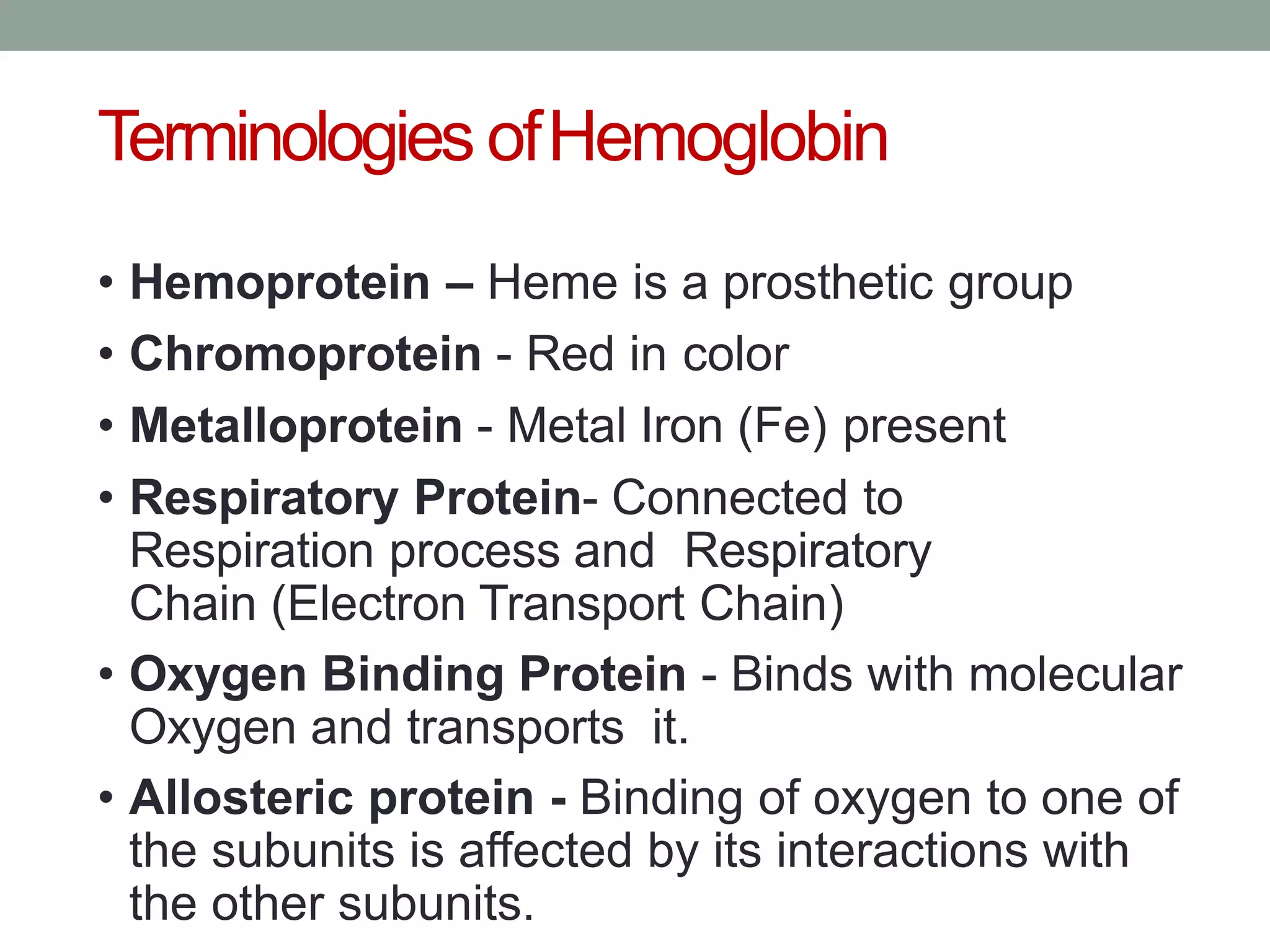 Chemistry and function of Hemoglobin | PPTX