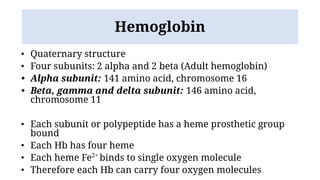 Hemoglobin for mbbs bds 1st year tada.pdf | Blood Disorders | Diseases ...