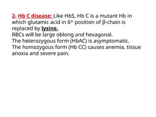 Hemoglobin and the Red blood cell structure | PPTX