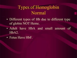 Hemoglobin Lecture for bs mlt | PPTX