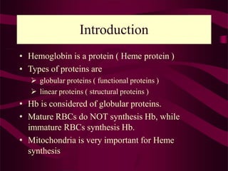 Hemoglobin Lecture for bs mlt | PPTX