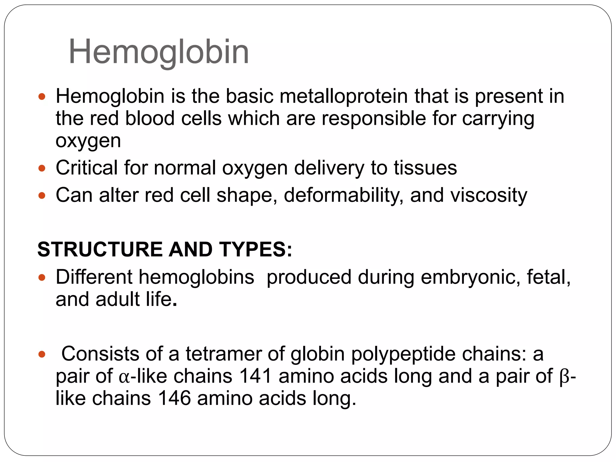 Hemoglobin and erythropoiesis bikal | PPTX