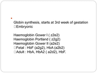 Hemoglobin and erythropoiesis bikal | PPTX | Blood Disorders | Diseases ...