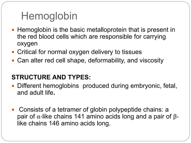 Hemoglobin and erythropoiesis bikal | PPTX | Blood Disorders | Diseases and Conditions